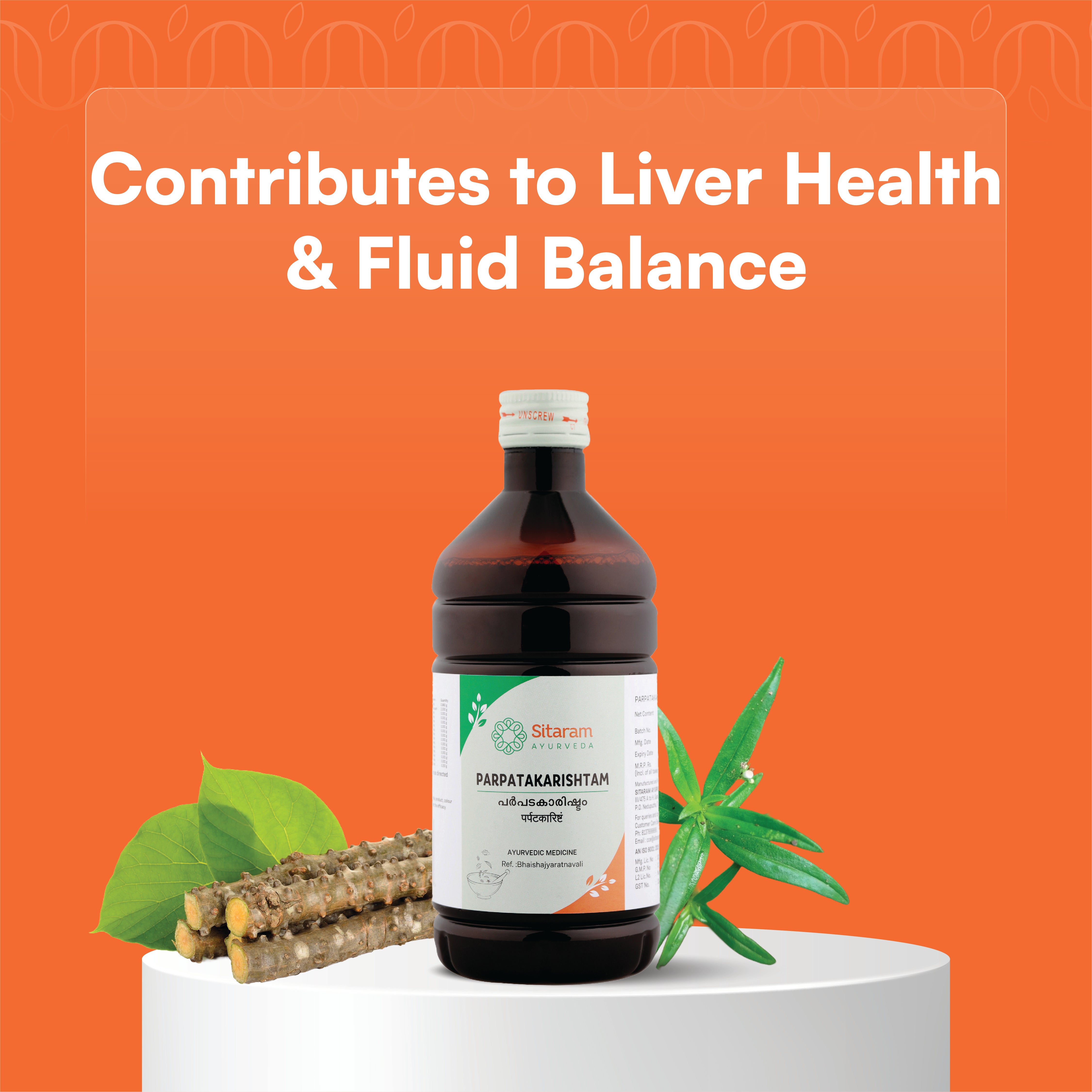 PARPATAKARISHTAM 450 ML - Sitaram Ayurveda Store